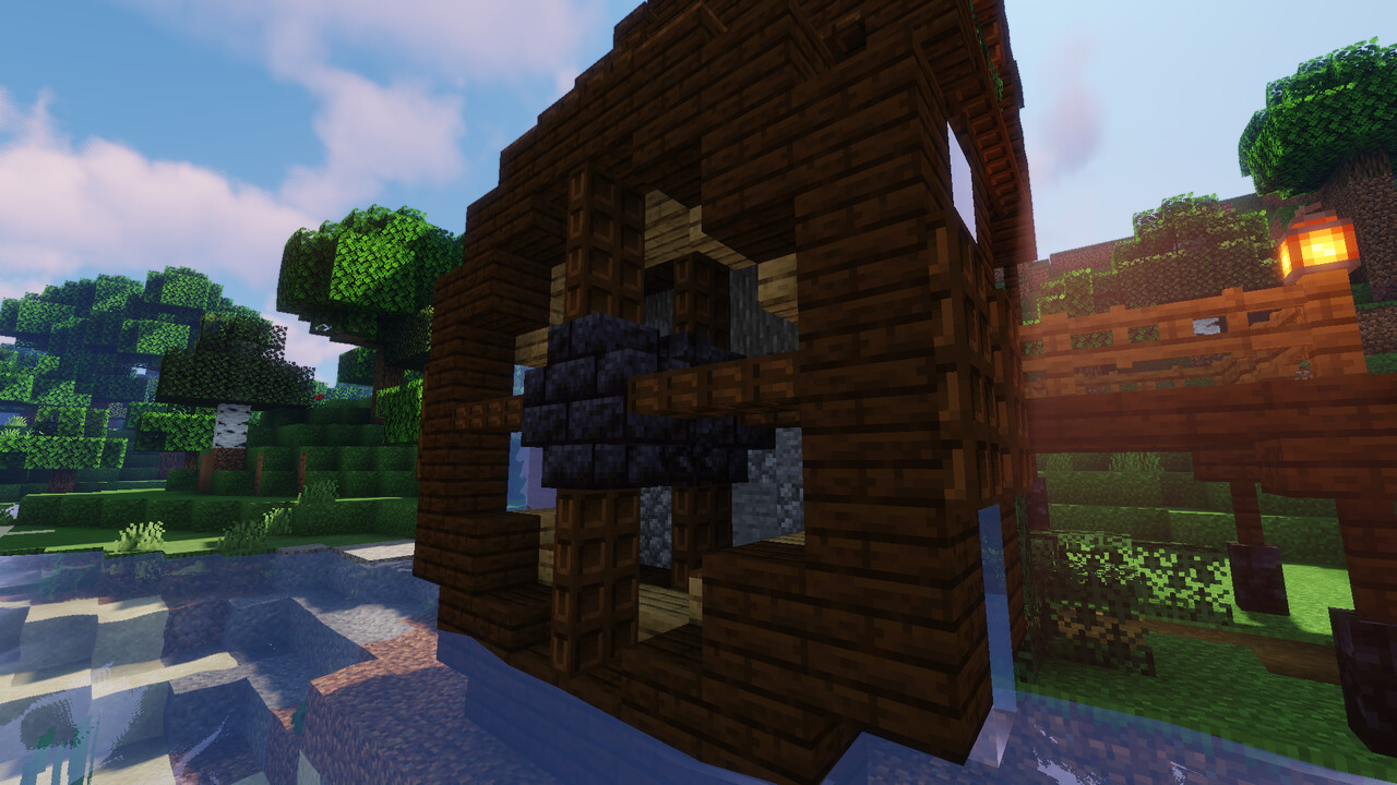 WaterMill Build Tutorial!!! Minecraft Map