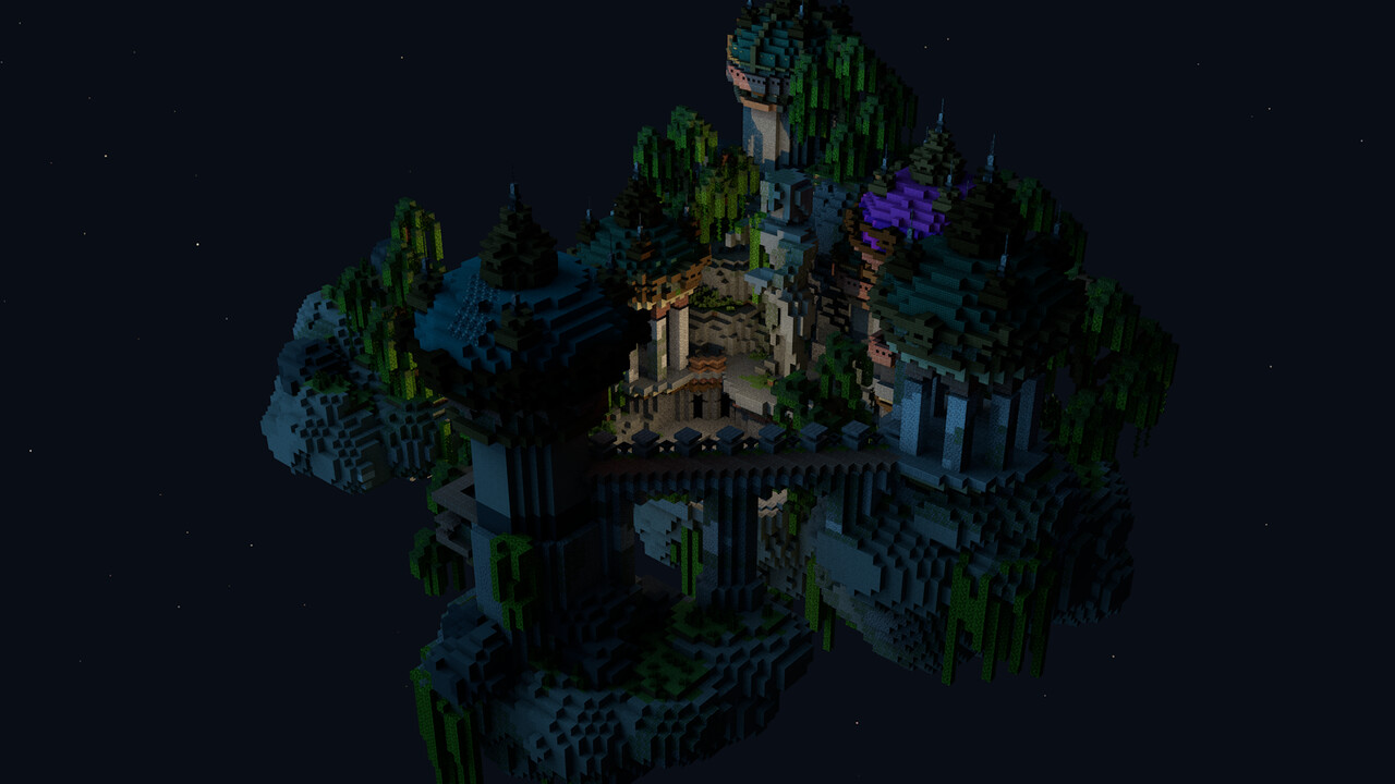 Floating temple lobby Minecraft Map