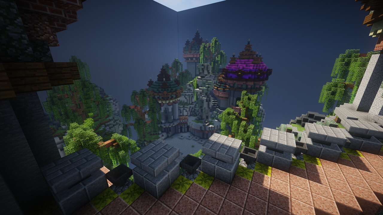 Floating temple lobby Minecraft Map