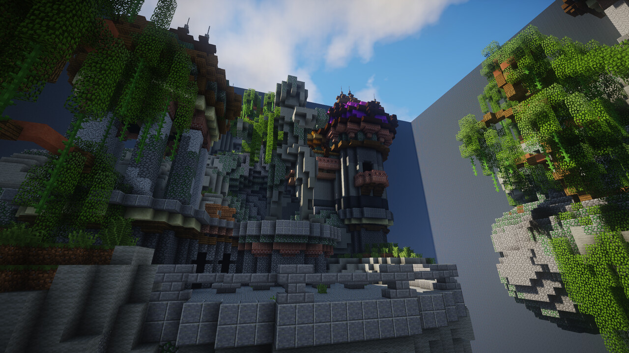 Floating temple lobby Minecraft Map