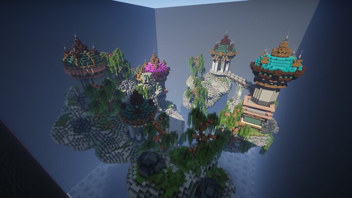 Floating temple lobby Minecraft Map