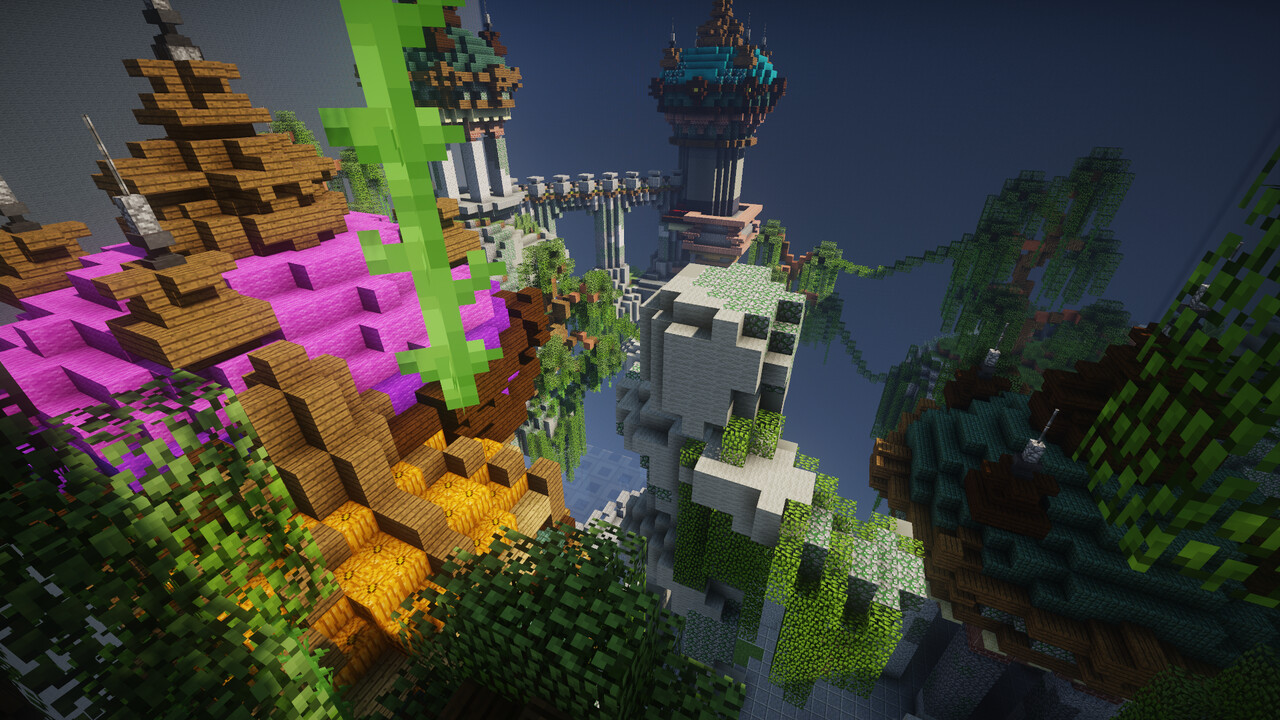 Floating temple lobby Minecraft Map