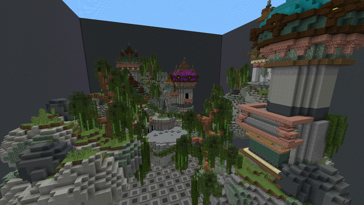 Floating temple lobby Minecraft Map