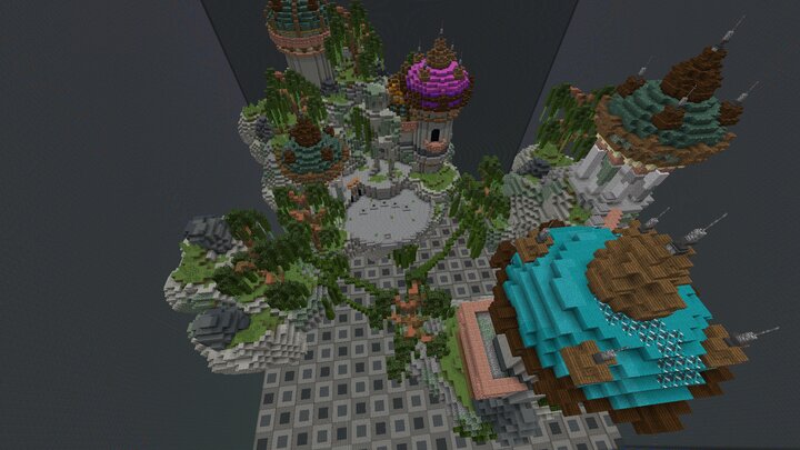 Floating temple lobby Minecraft Map