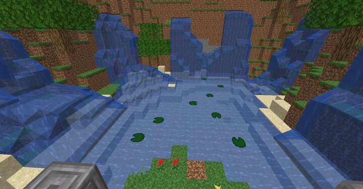 Small Waterfall build Minecraft Map