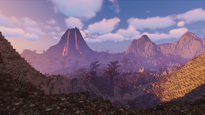 volcanic wasteland Minecraft Map