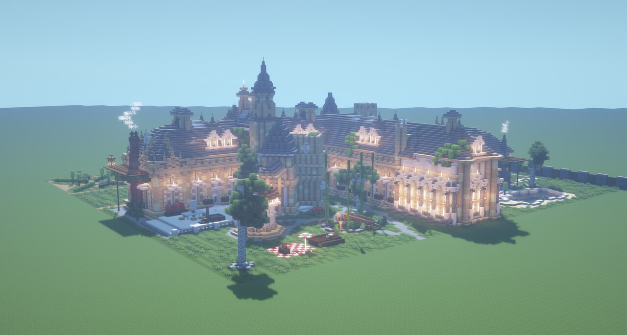 Sandstone Mansion Concept Build Minecraft Map