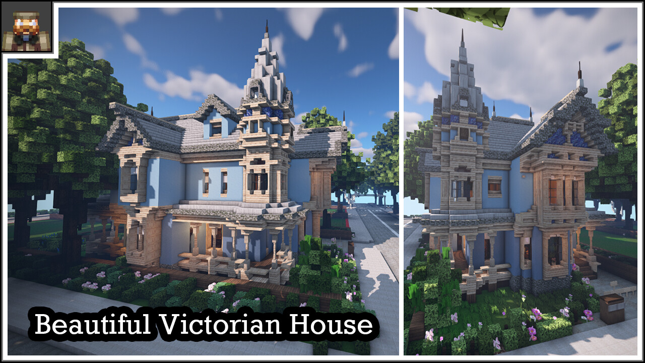 Minecraft showcase - Stunning Victorian House (Queen Anne Style ...