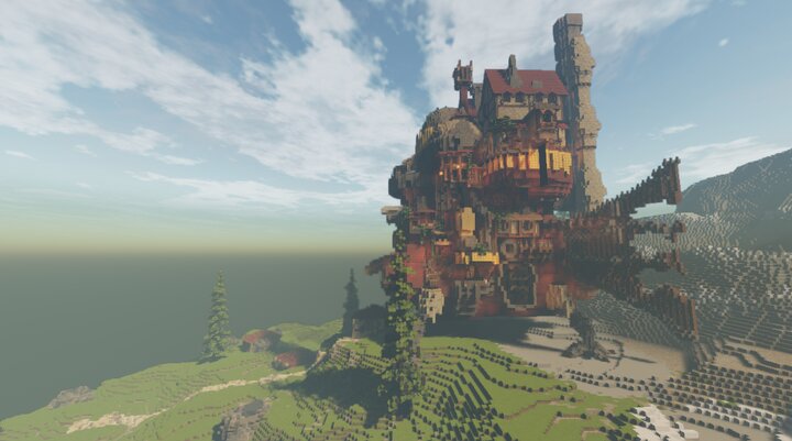 Howl's Moving Castle GHIBLI building Minecraft Map