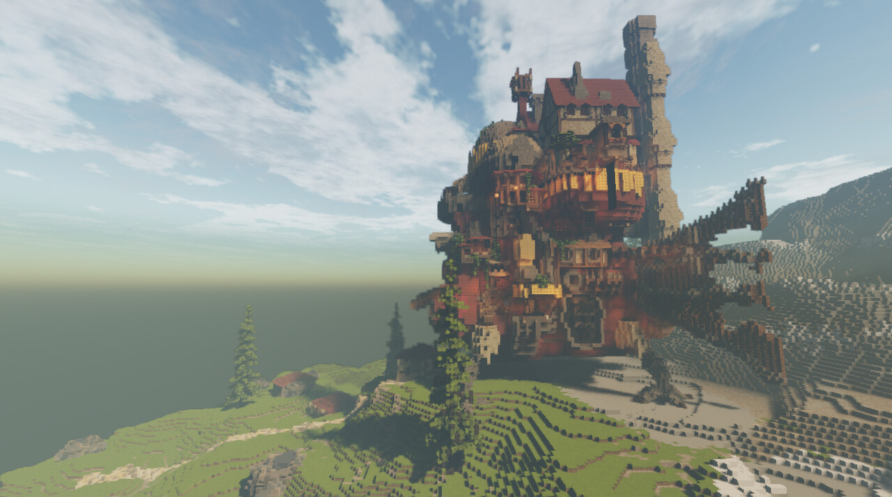 Howl's Moving Castle GHIBLI building Minecraft Map