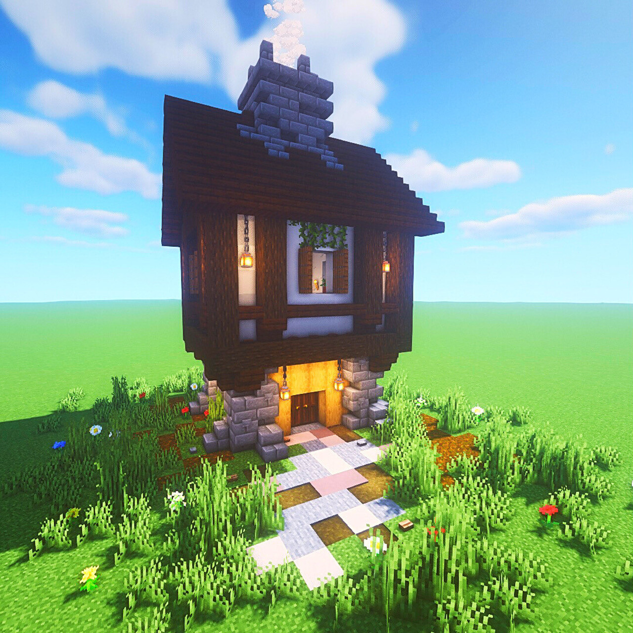 ~ Medieval style Starter Home ~ Minecraft Map