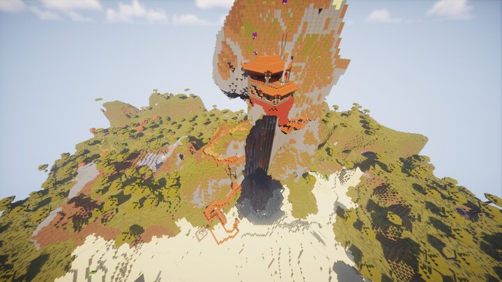 Simple Japanese Mountain House Minecraft Map