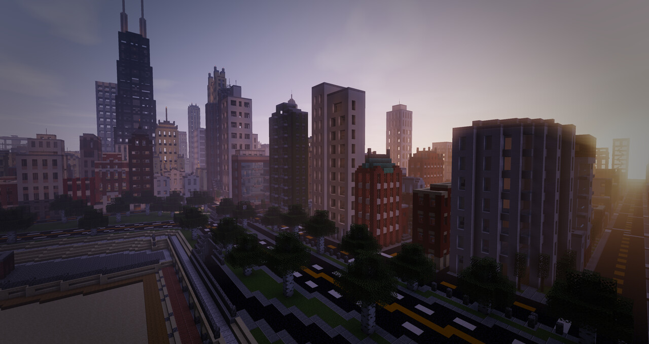 Chicago map scale 1:4 Minecraft Map