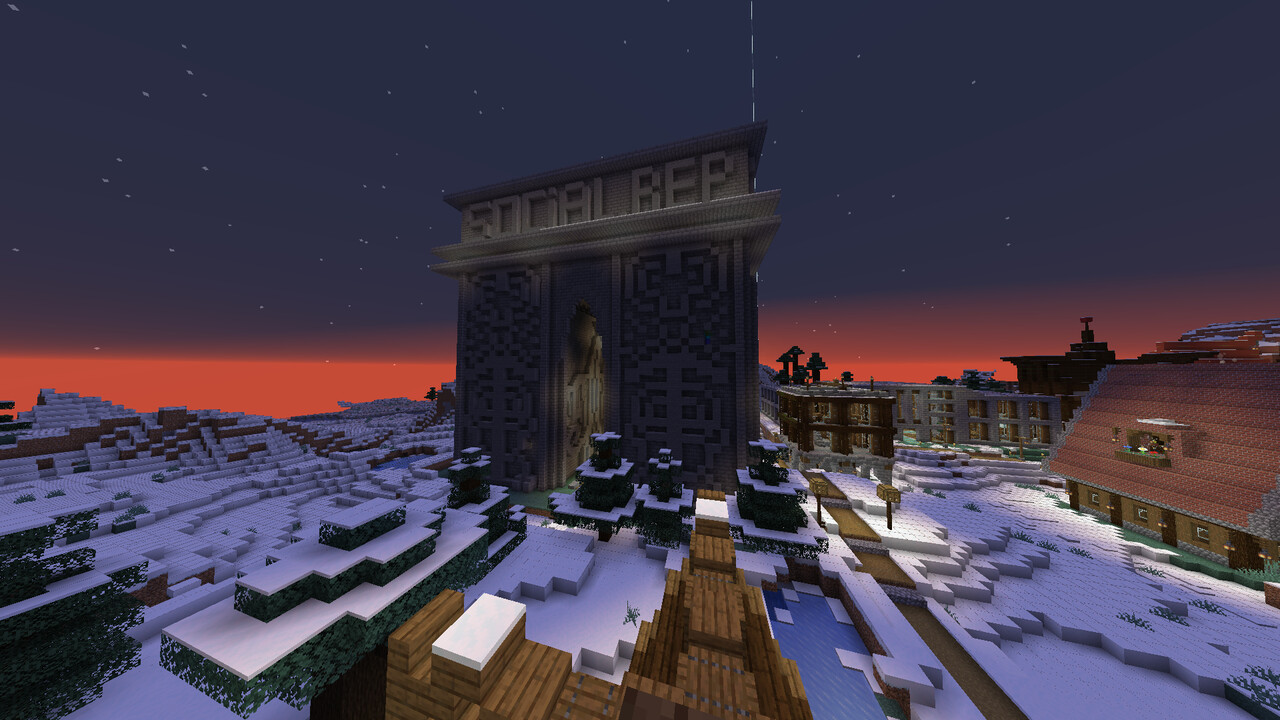 Social Republic of Antartico city gate Minecraft Map