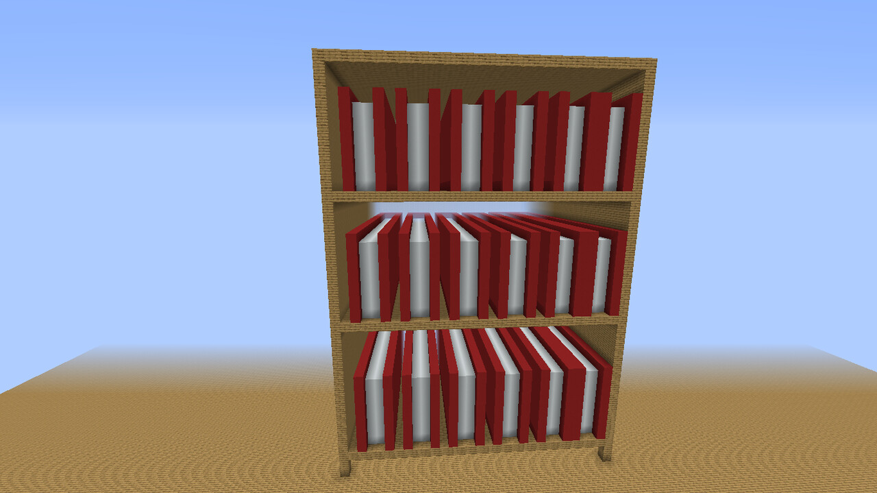 Bookshelf schematic Minecraft Map