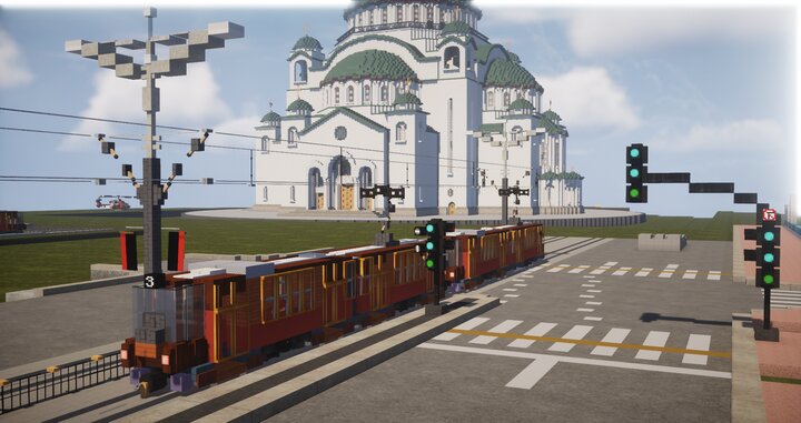 Tatra KT4 Belgrade Tram Minecraft Map