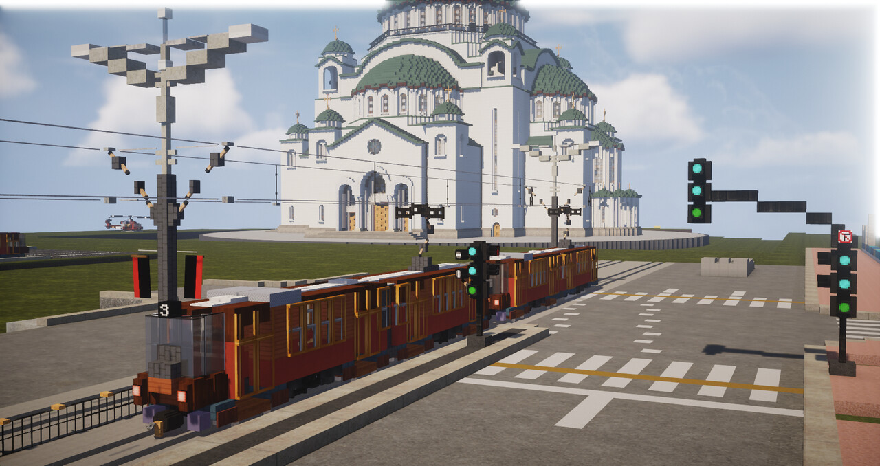 Tatra KT4 Belgrade Tram Minecraft Map