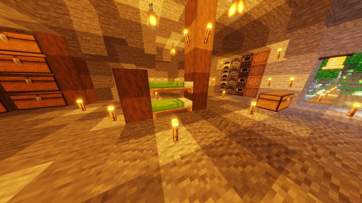 Cave Survival Base Minecraft Map