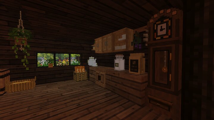 Cozy forest witch house Minecraft Map