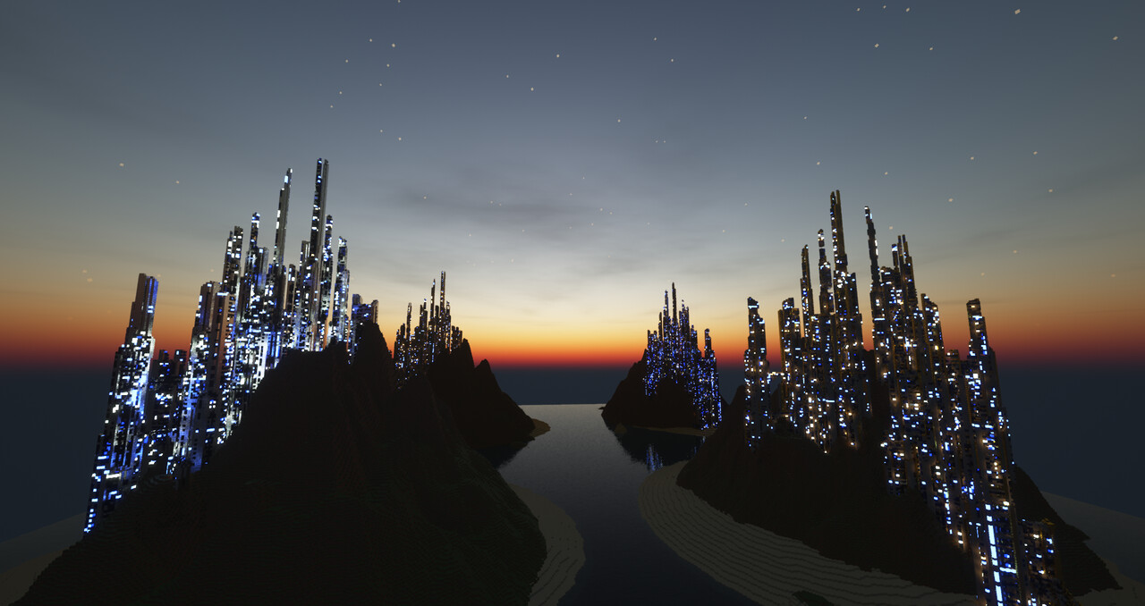 Alien castle city island Minecraft Map