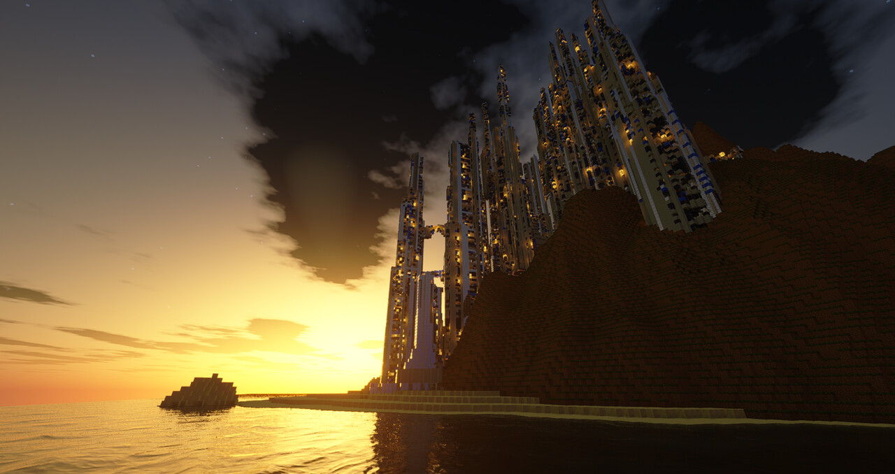 Alien castle city island Minecraft Map