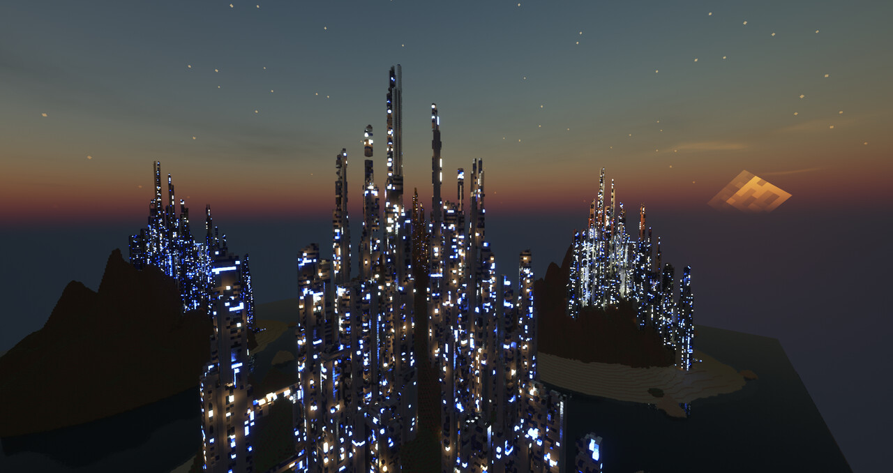 Alien castle city island Minecraft Map