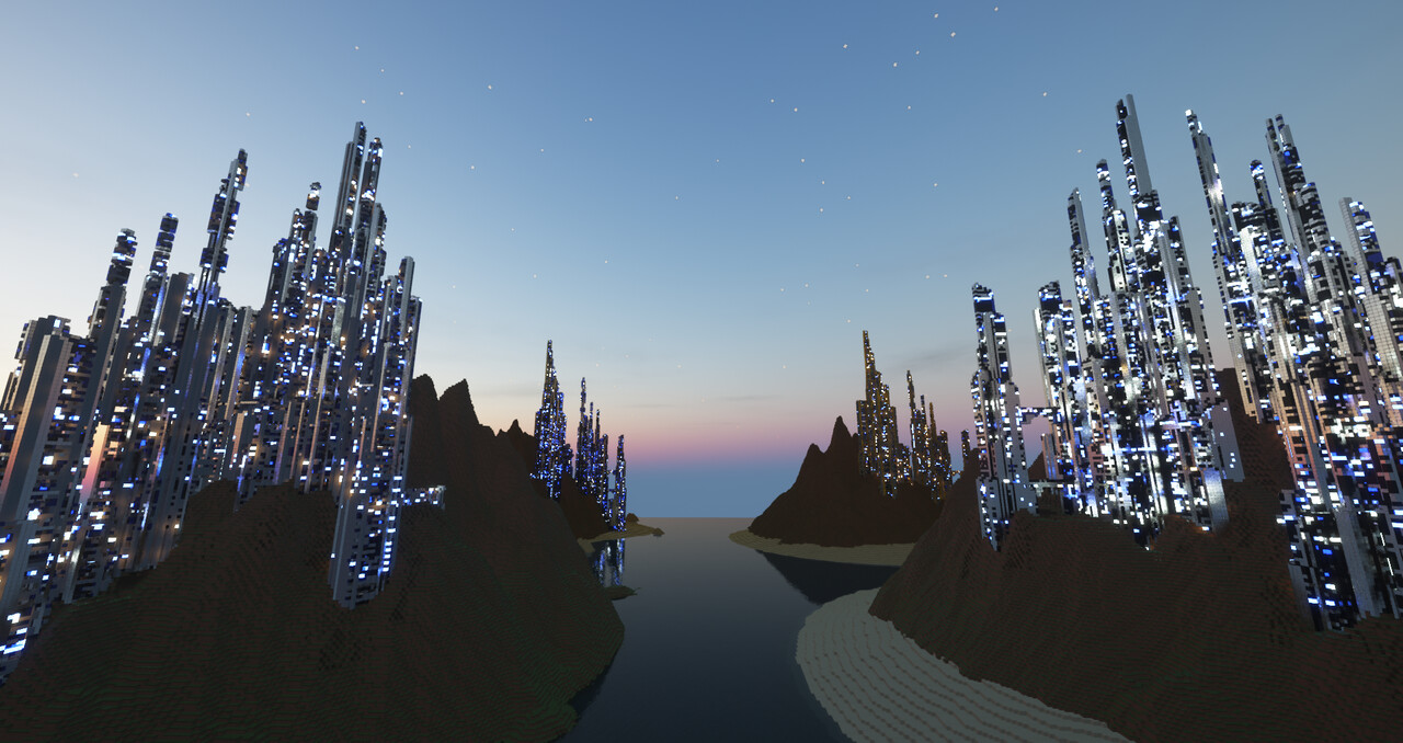 Alien castle city island Minecraft Map