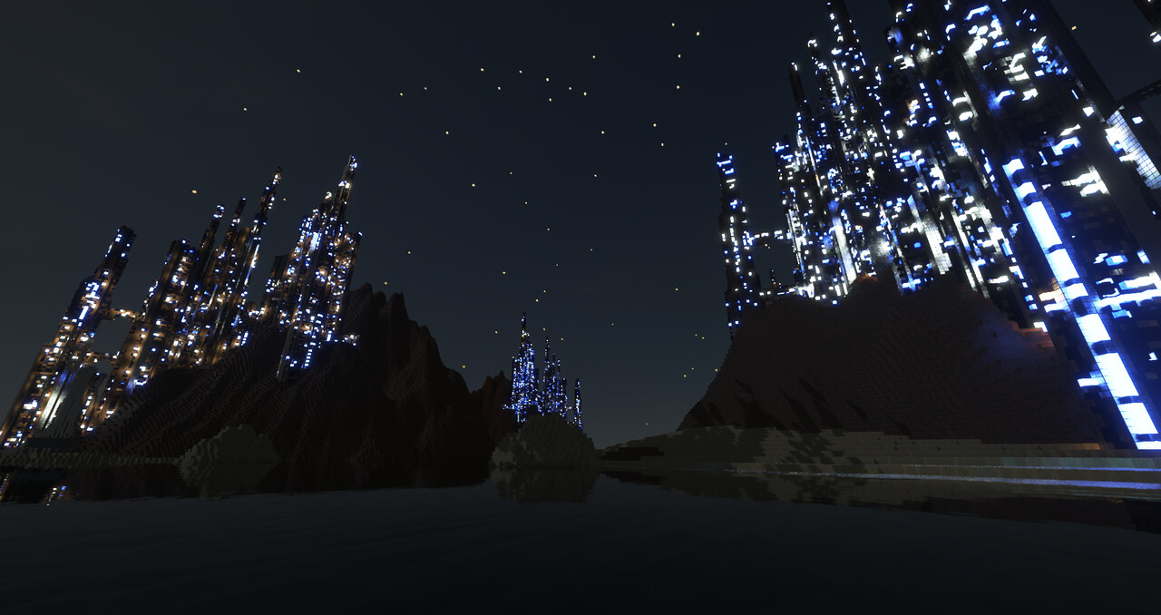 Alien castle city island Minecraft Map