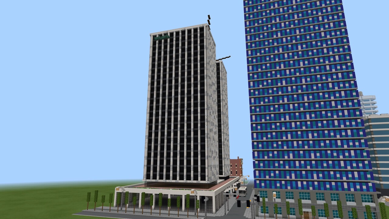 Two OFFICE TOWERS in Chambert City Minecraft Map