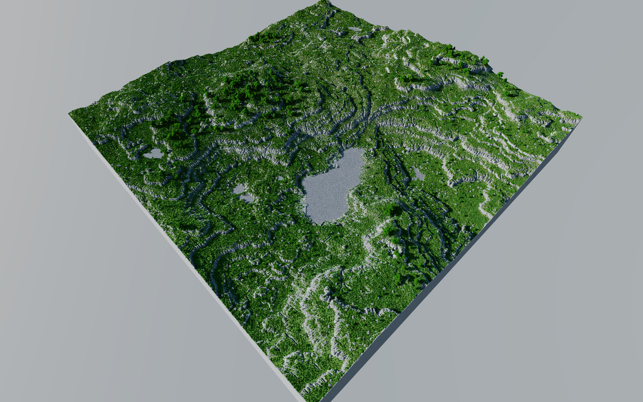 Terraced fields Minecraft Map