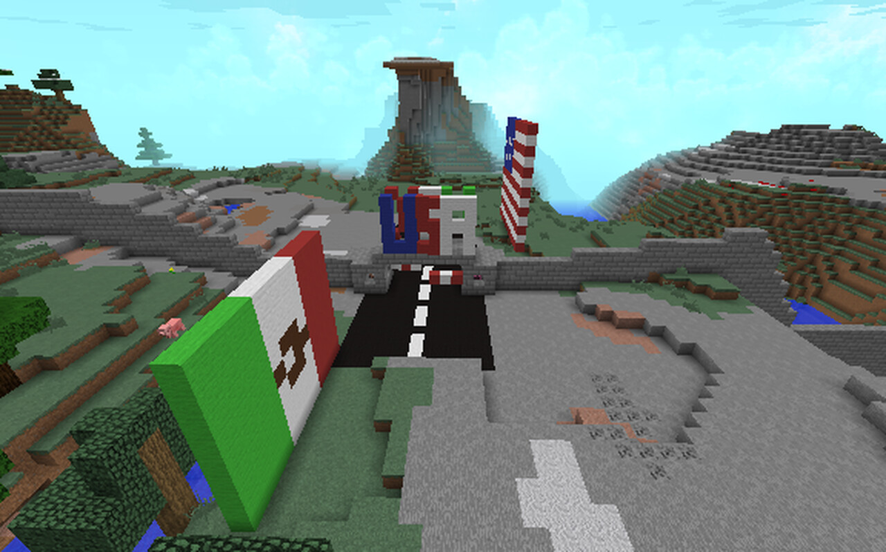 UNITED STATES BORDER WITH MEXICO Minecraft Map