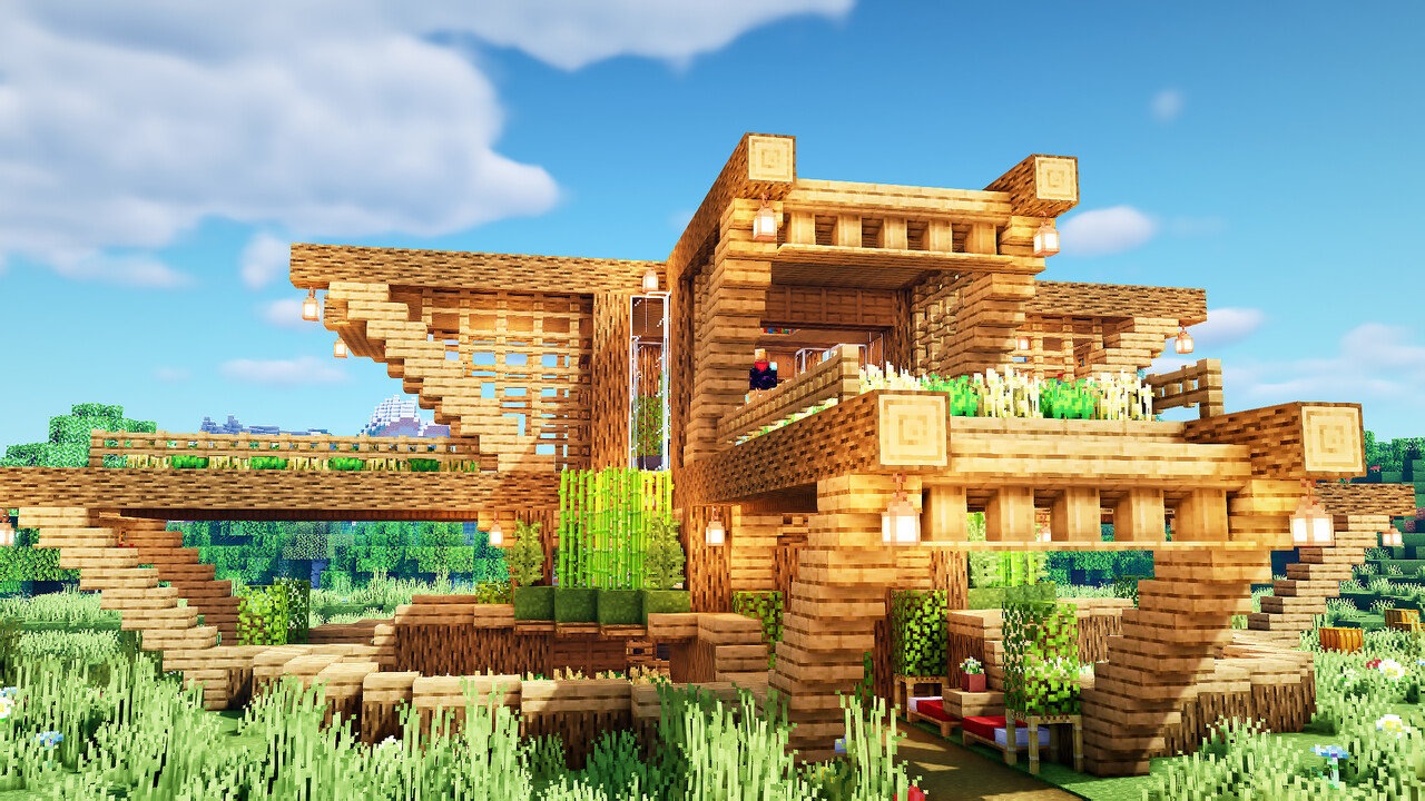 Minecraft: How to build a Circle Farm Base Minecraft Map