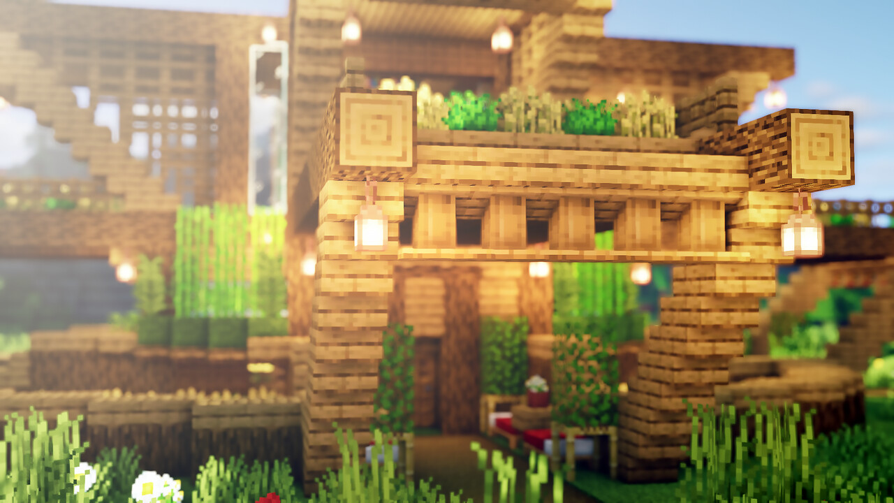 Minecraft: How to build a Circle Farm Base Minecraft Map