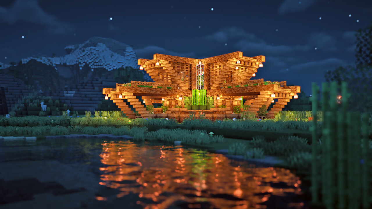 Minecraft: How to build a Circle Farm Base Minecraft Map