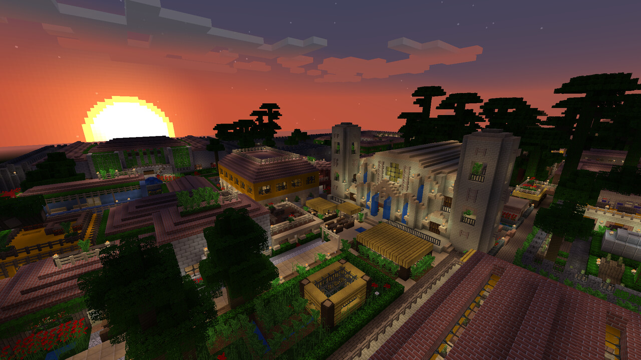 Caribbean themed city Minecraft Map