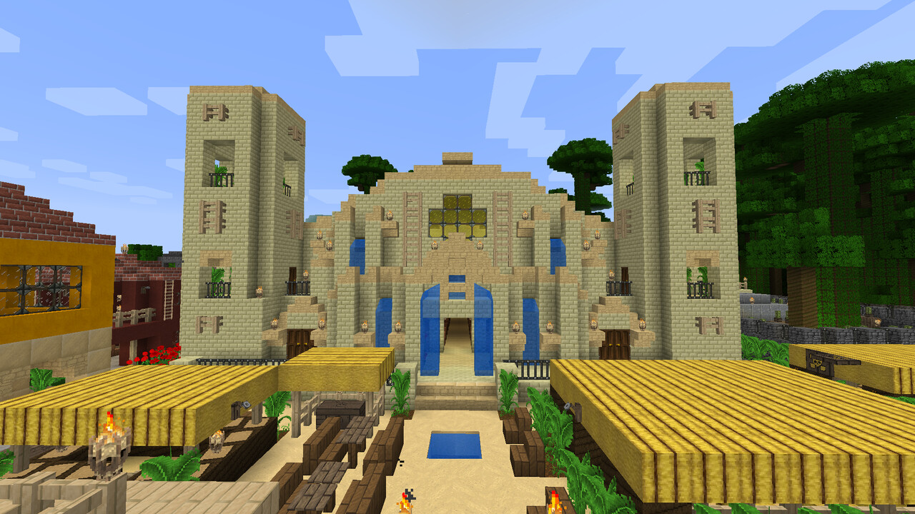 Caribbean themed city Minecraft Map