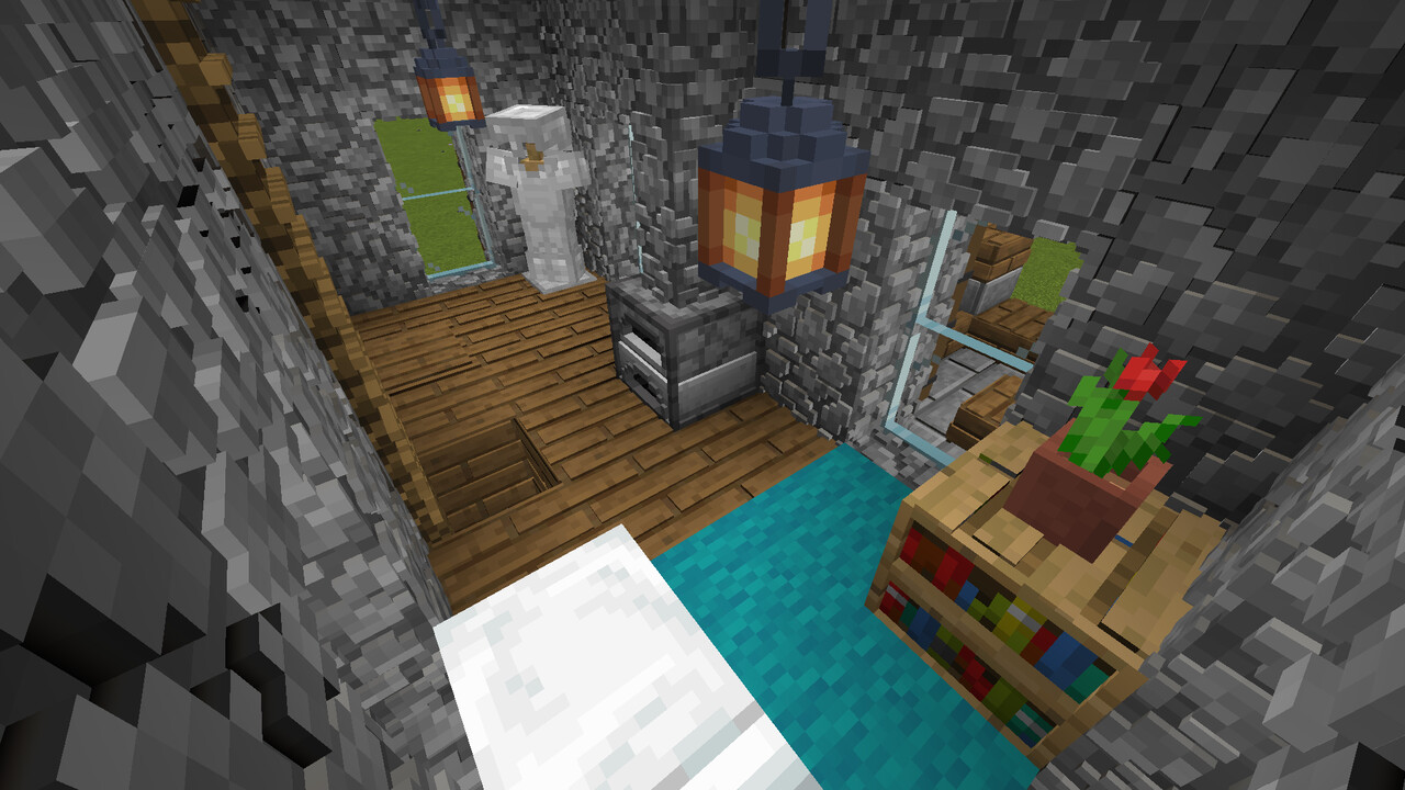 One-Chunk Survival Base Minecraft Map