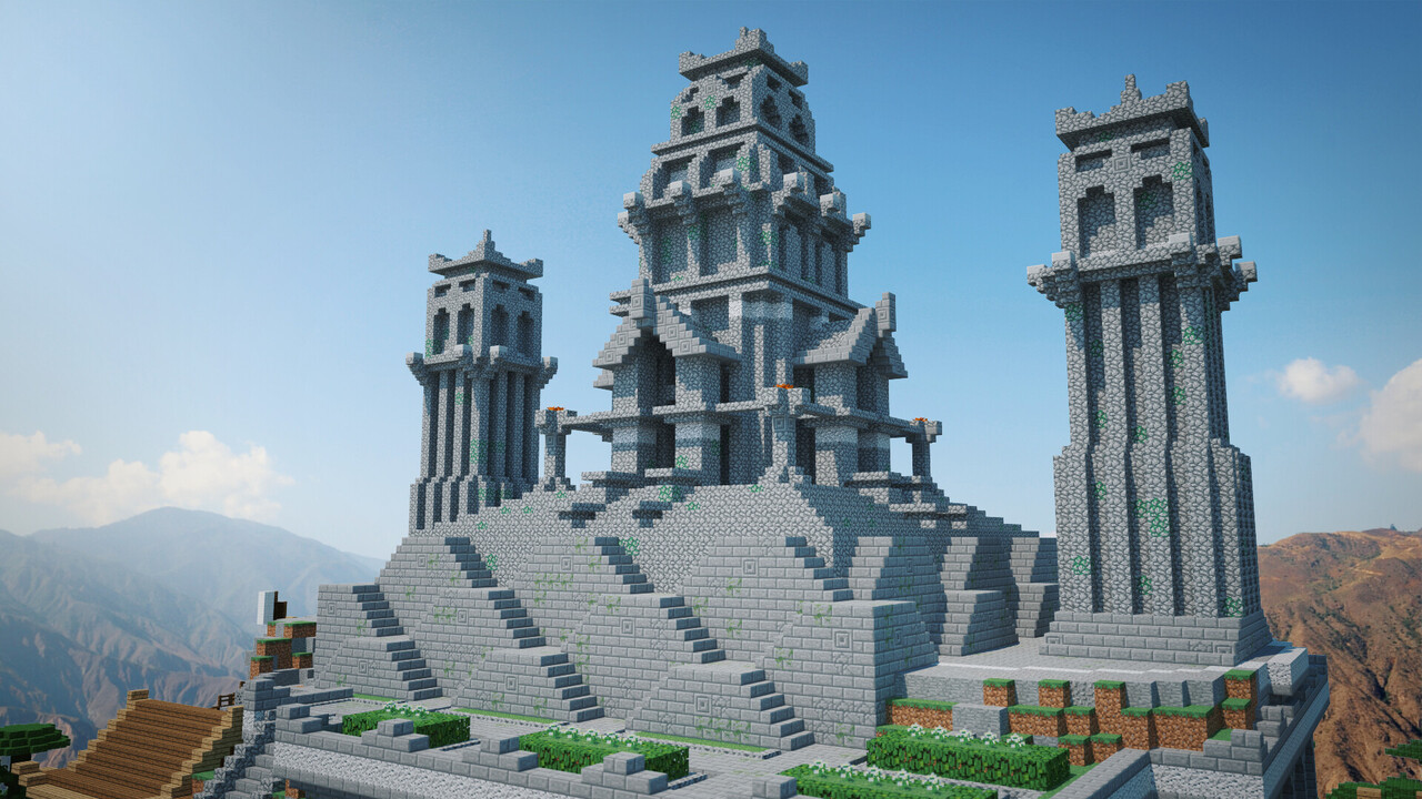 Asian jungle mountain village Minecraft Map