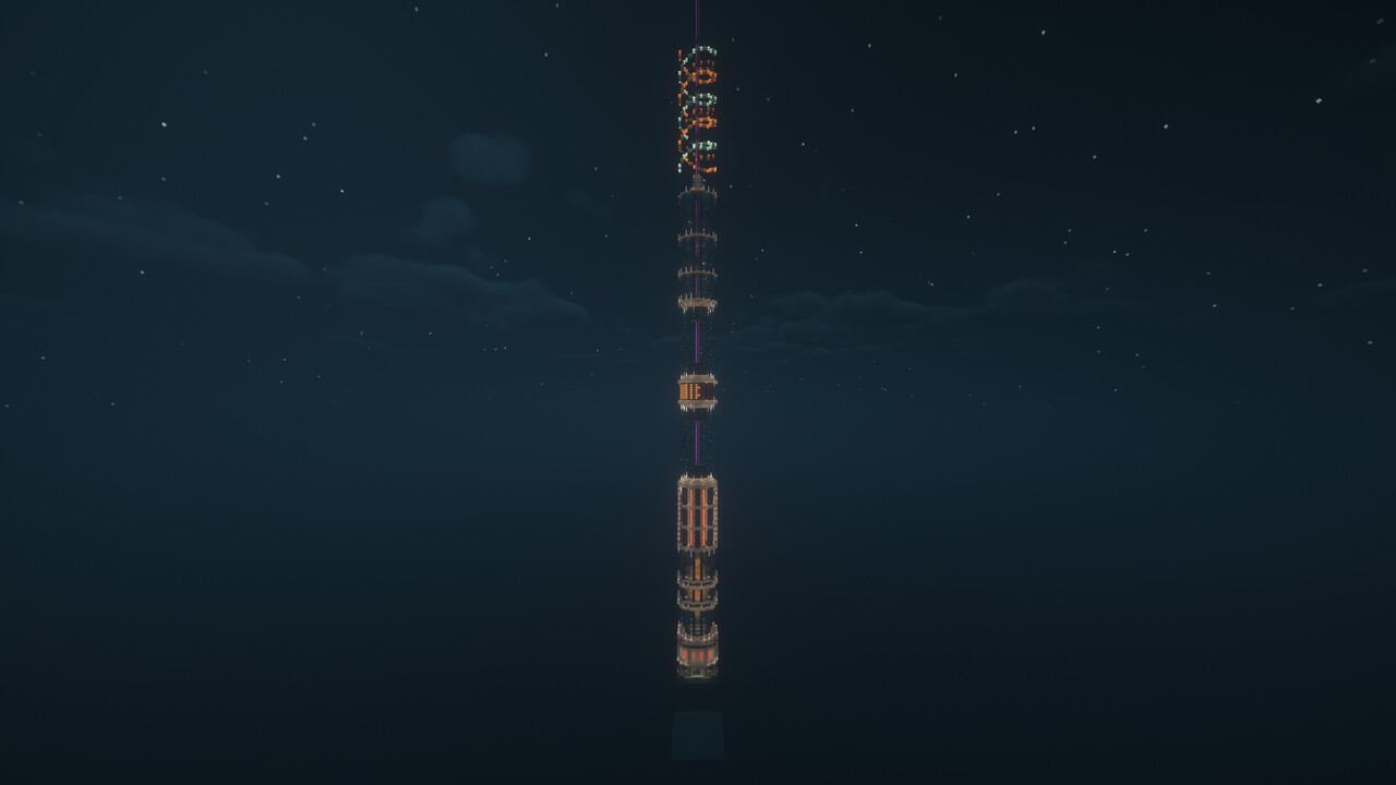 Futuristic Tower/generator (One Chunk Challange) Minecraft Map