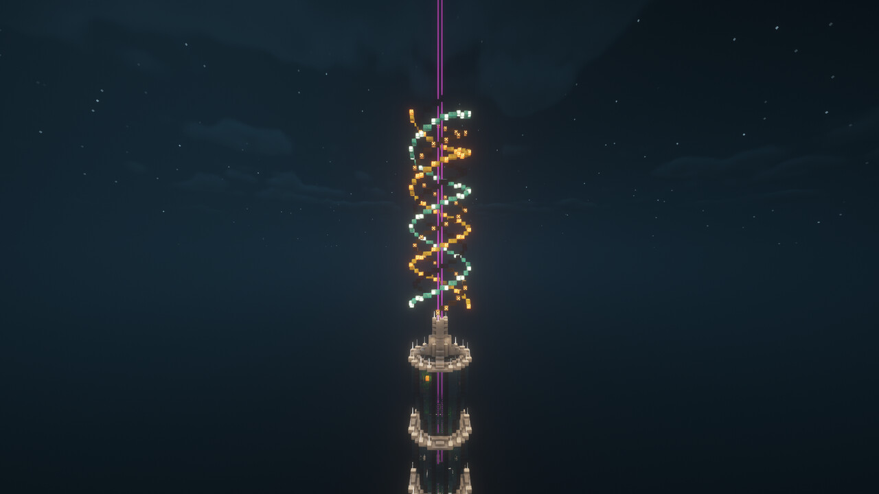 Futuristic Tower/generator (One Chunk Challange) Minecraft Map