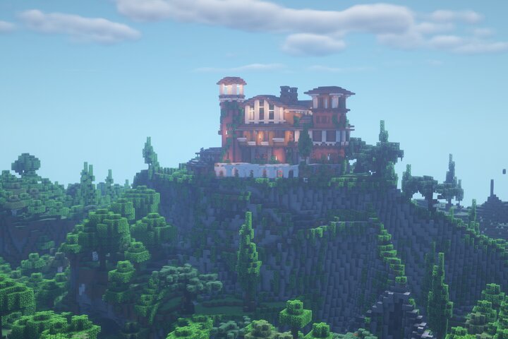 Spanish villa + Vineyard Minecraft Map
