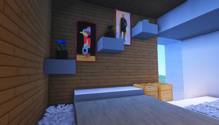 Small Compact Modern House Minecraft Map