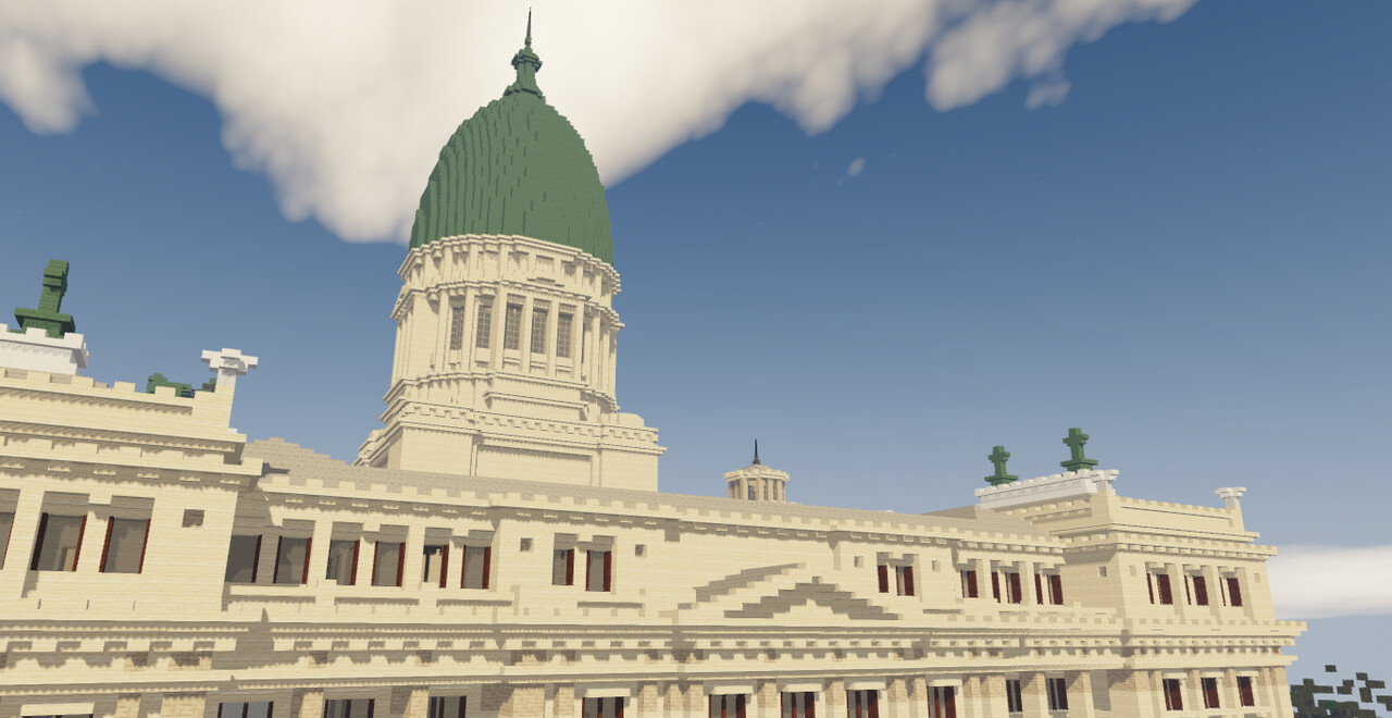 Argentine Congress Palace - 1.5:1 scale replica Minecraft Map
