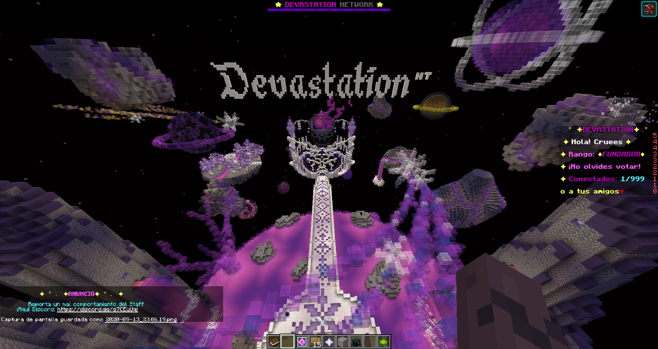 Space Server Lobby Minecraft Map