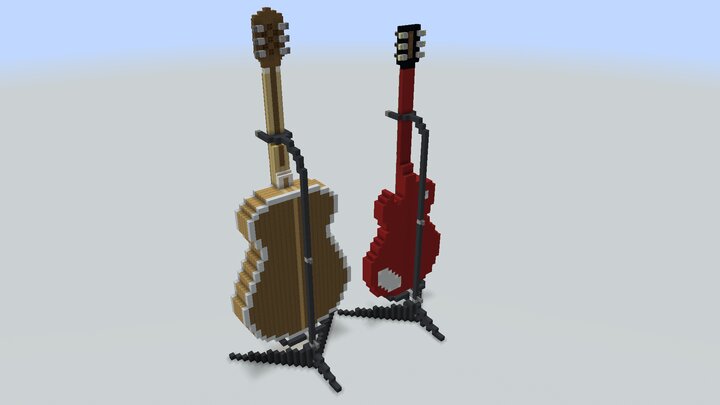 Guitars - Les Paul Studio & Acoustic Guitar Minecraft Map