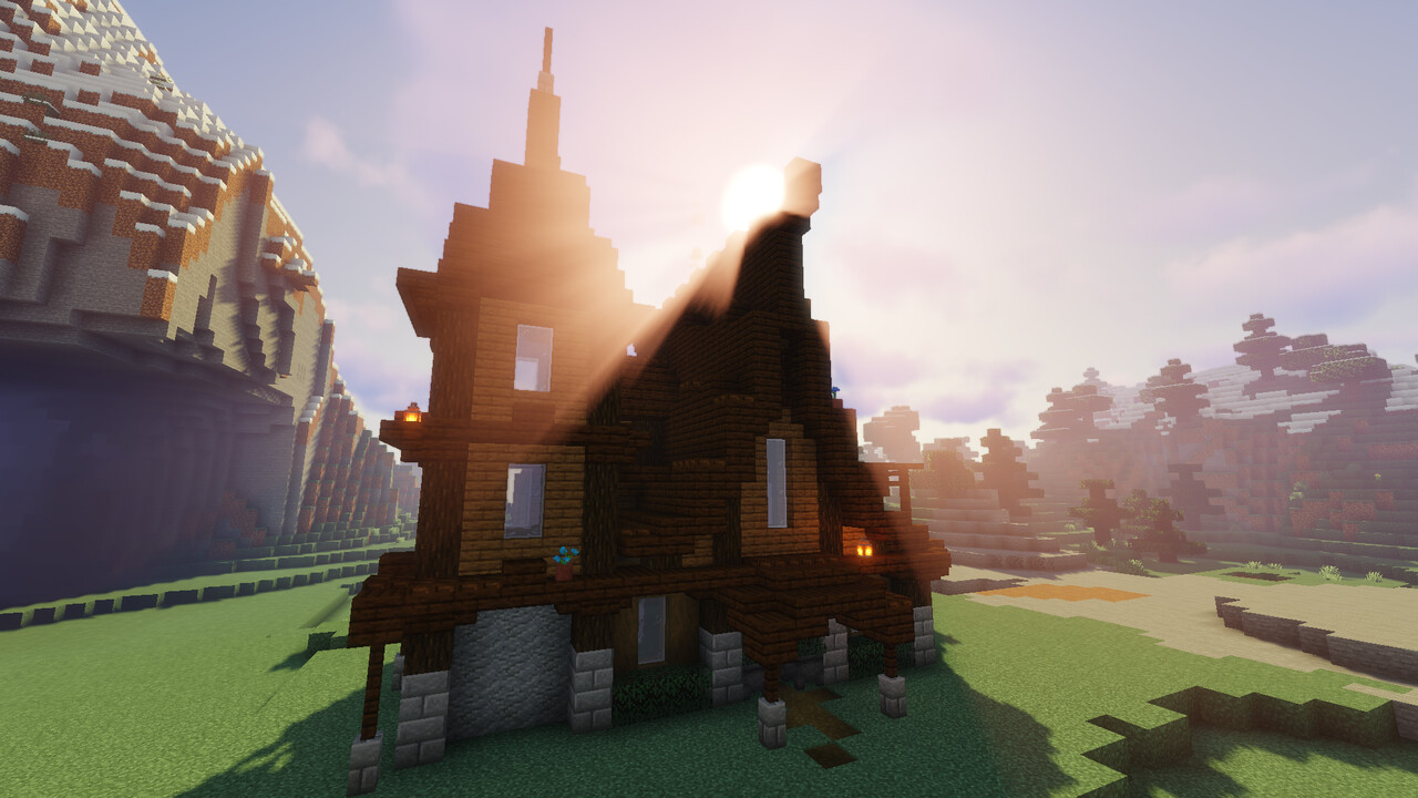 Medieval Modern Mansion Build Tutorial Minecraft Map