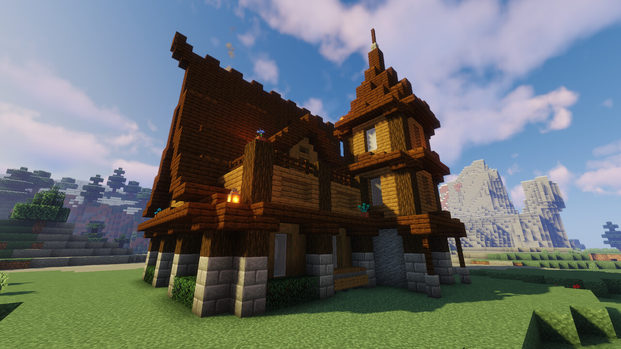 Medieval Modern Mansion Build Tutorial Minecraft Map