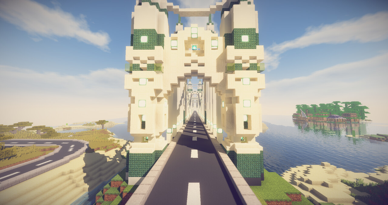 Modern Highway Bridge Minecraft Map