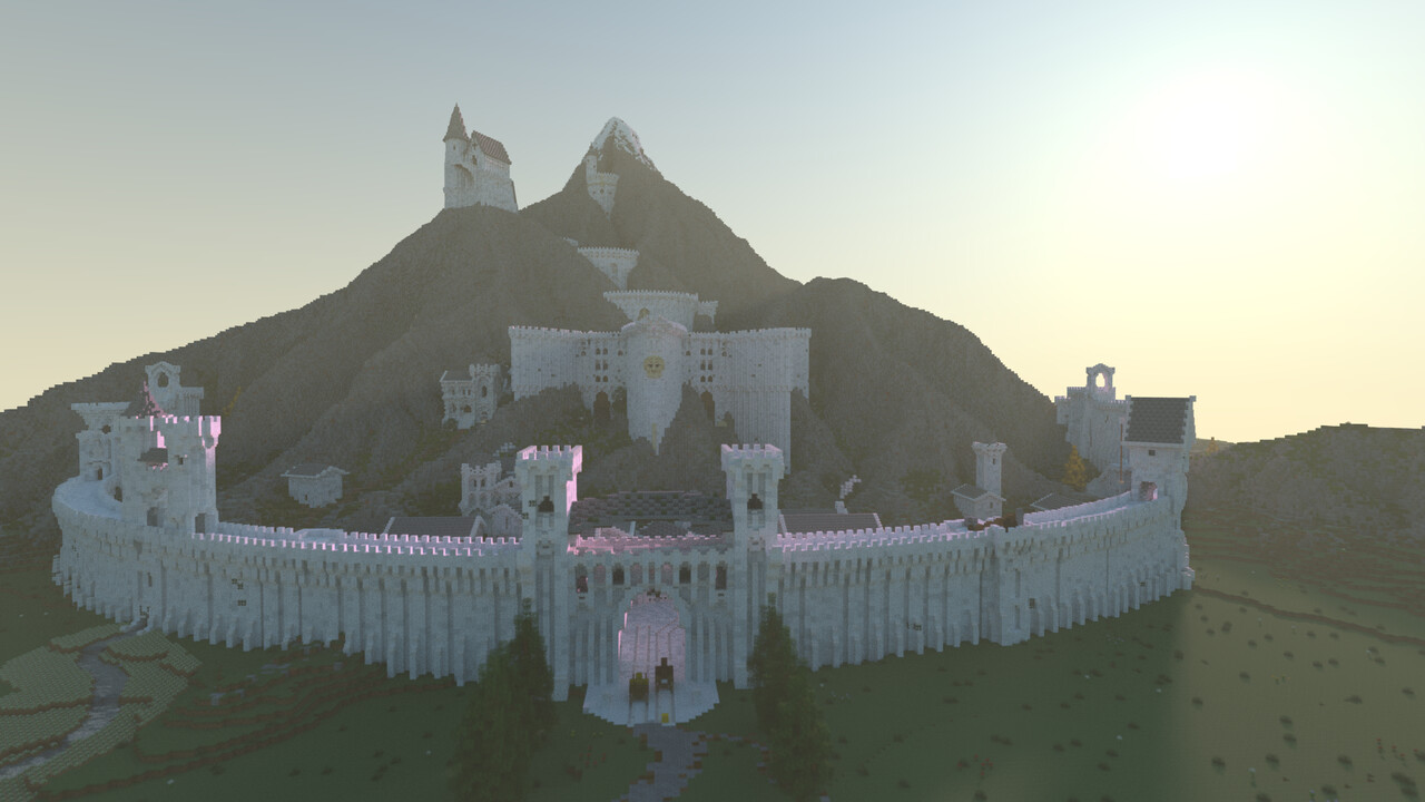 Mountain with city Minecraft Map
