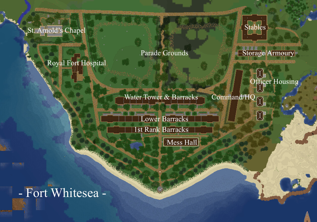 Fort Whitesea - 19th Century British Military Base Minecraft Map